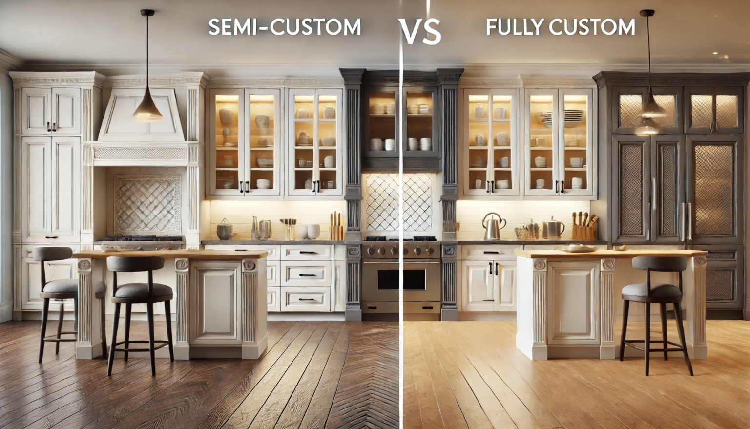 Custom Kitchen Cabinets: Key Differences - Semi vs. Fully