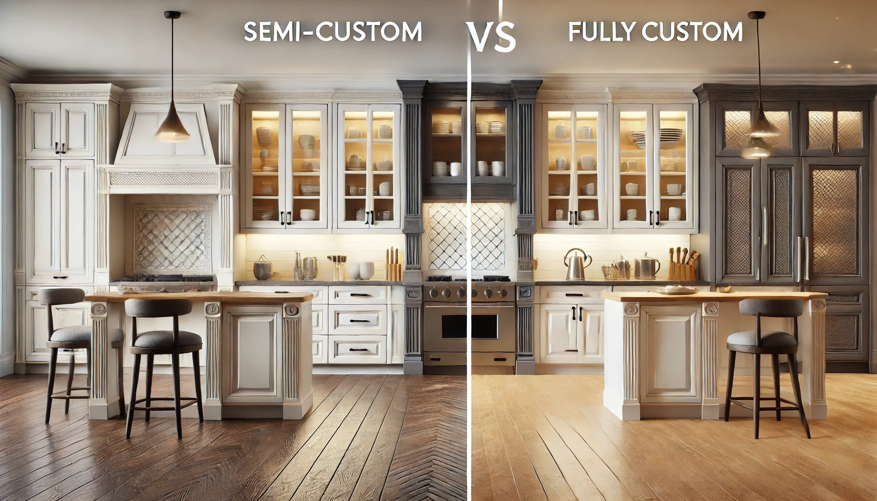 Custom Kitchen Cabinets: Key Differences - Semi vs. Fully